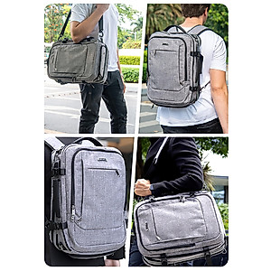 LOKASS 55L Travel Backpack All in One Carry on Backpack/Handbag/Shoulder bag, Flight Approved Travel Essentials Luggage Bag for Business Trip Travel, with Removable Toiletries Display Bag