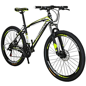 EUROBIKE Mountain Bike 27.5 for Men and Women 17'' Frame Adult X1 Off Road Bicycle(Yellow)