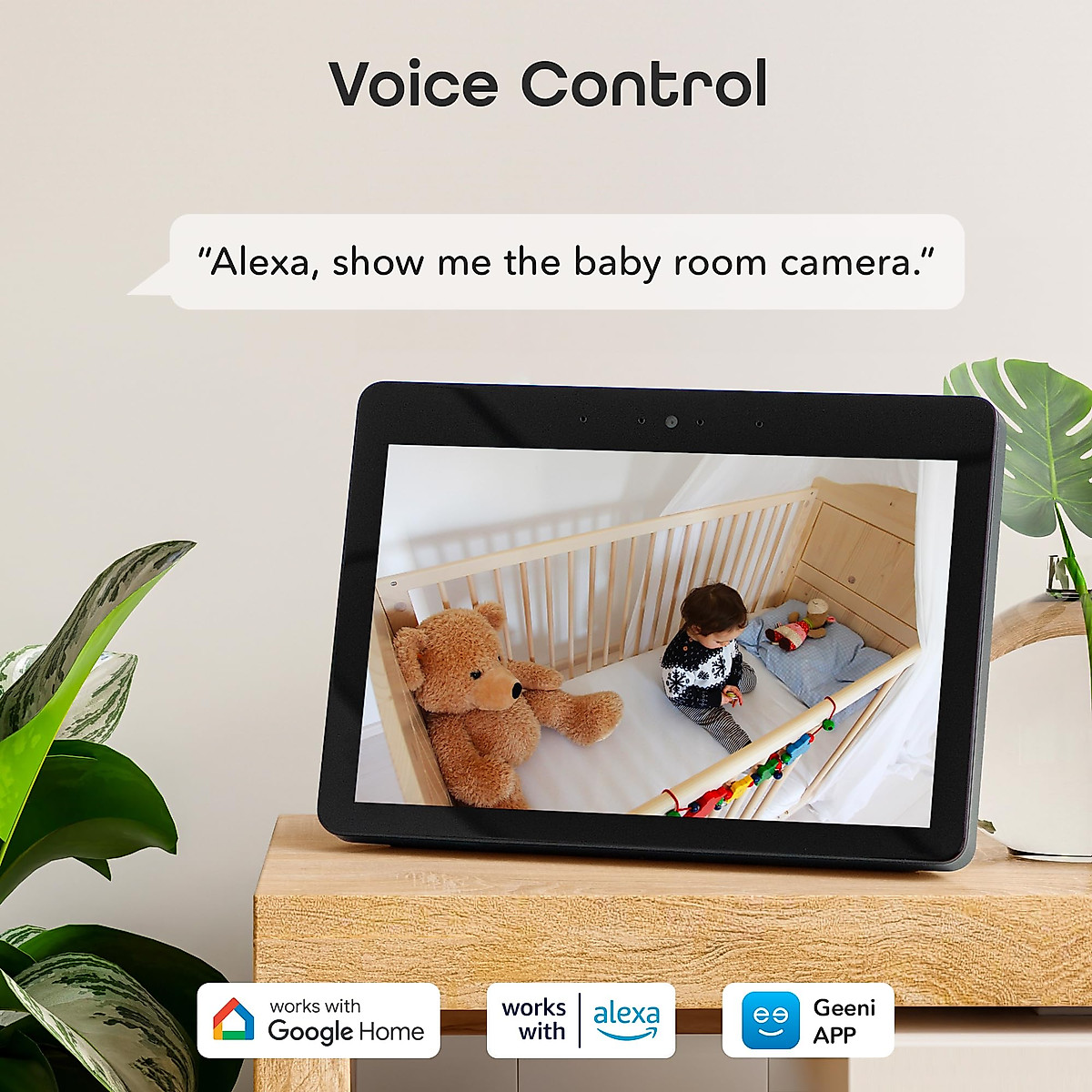Geeni Sentinel 1080p Wireless Indoor Surveillance Camera – Smart Motion Detection, Night Vision, and Two-Way Audio | Alexa & Google Assistant Compatible Security Camera