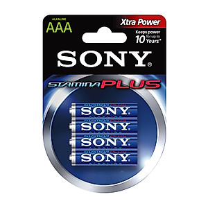 Sony Stamina Plus AAA Alkaline Batteries (4 Pack)