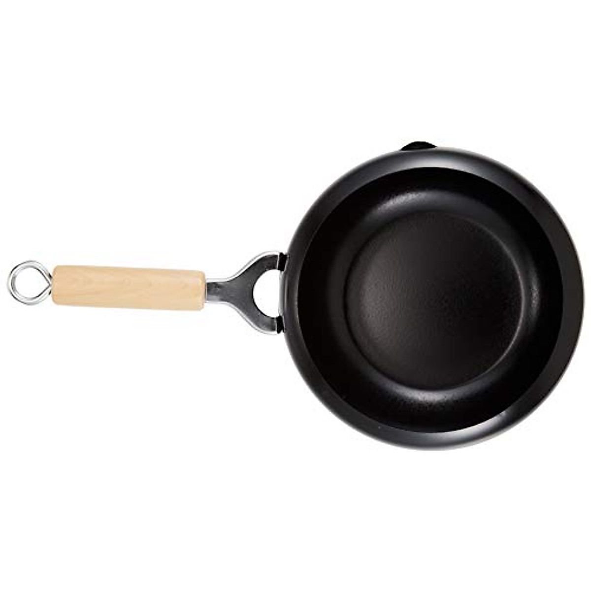 EPOLAS YL-IH20SF Yellow Line Induction Compatible, One-Handed Tempura Pot, 7.9 inches (20 cm) (With Lid)