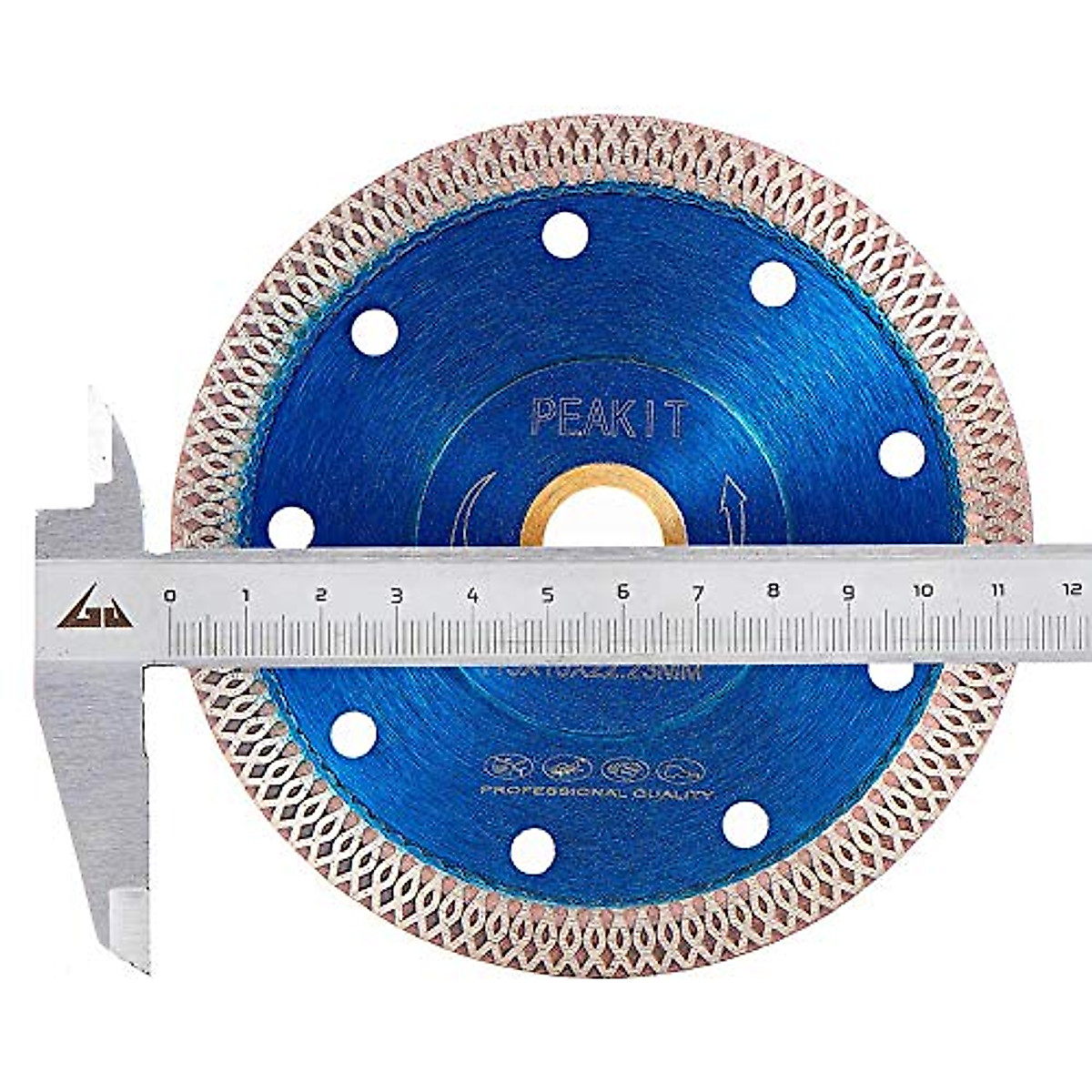 PEAKIT Tile Cutter Blade 4.5 Inch Porcelain Diamond Blade Ceramic Cutting Disc Wheel for Angle Grinder, Reversible Color