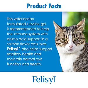 Felisyl Immune System Support for Cats - Amino Acid L-Lysine - Produce Antibodies - Healthy Tissue, Respiratory Health, Vision - 60 Soft Chews