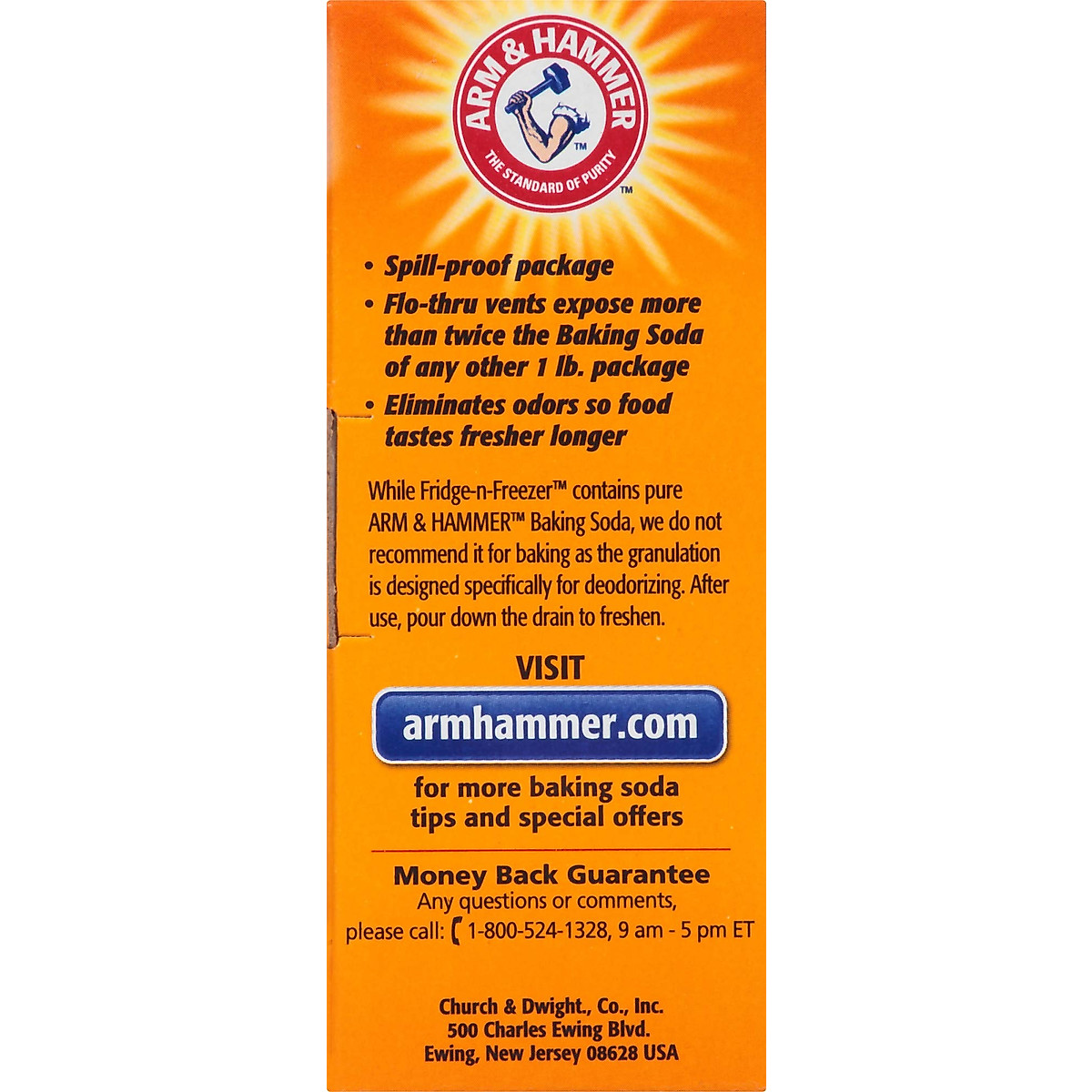 Arm & Hammer Baking Soda Fridge-n-Freezer Odor Absorber, 14 oz. - 12 Pack