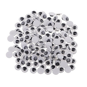 DYNWAVE Wiggle Eye Round Moving Wiggly Wobbly Googly Eyes Kids Favorite Craft Toys, 6mm 200pieces
