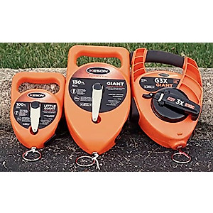Keson G3X Giant Chalk Line with High Speed Rewind, 12 oz Capacity, 100 ft String "Packaging may vary"