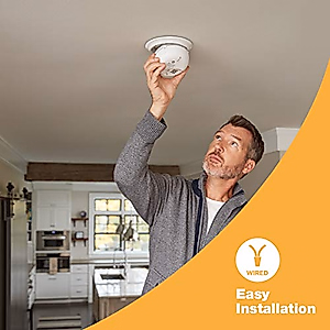 FIRST ALERT BRK 9120LBL Hardwired Smoke Detector with Adapter Plugs for Easy Replacement , White