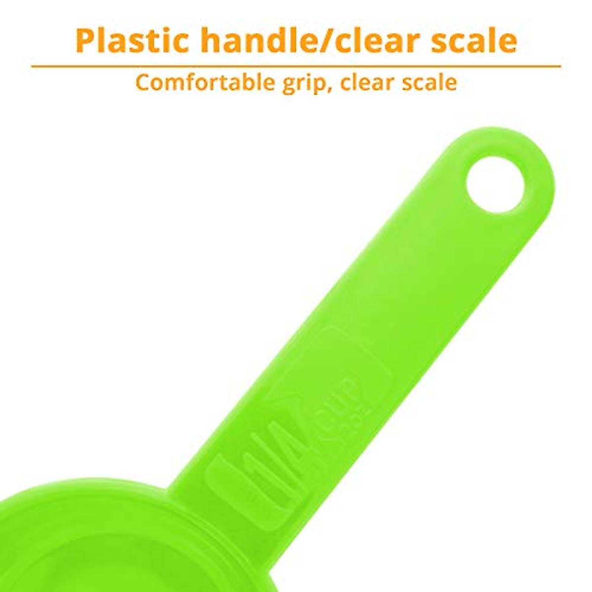 KUFUNG Kitchen Baking Plastic Measuring Spoon &Cups Set for Dry or Liquid (11 pcs, Green)