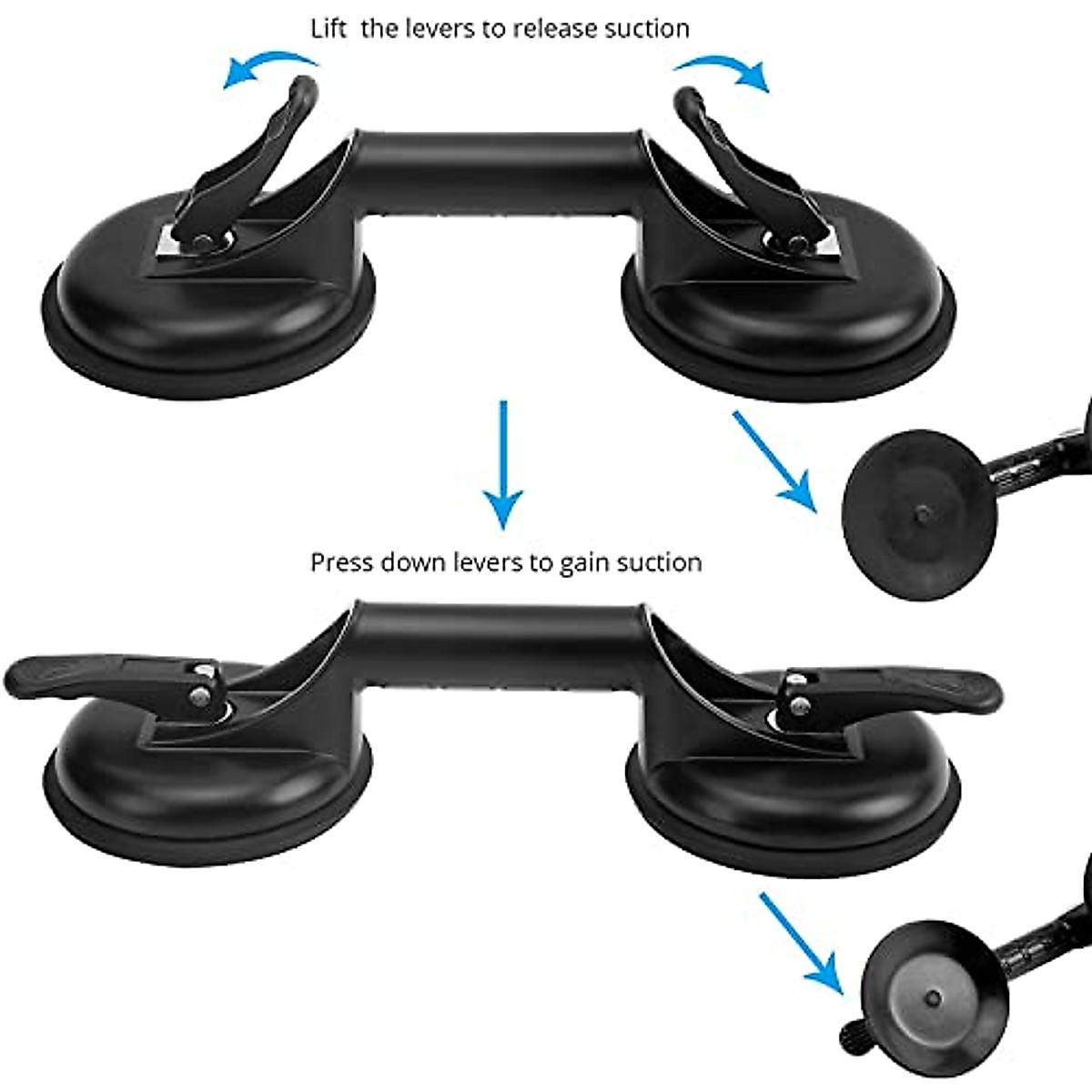 FCHO Floor Gap Fixer Tool for Laminate Floor Gap Repair Include Suction Cup and Mallet (Can't use on scraped surface floor)
