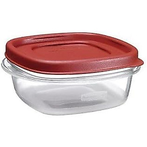 Utensilux Rubbermaid Food Storage Containers, 1.25 Cup Food Storage Containers, 9 Peice Set, Easy Find Lids, 4 Containers, 4 Lids Chalk Pen And Chalk Labels