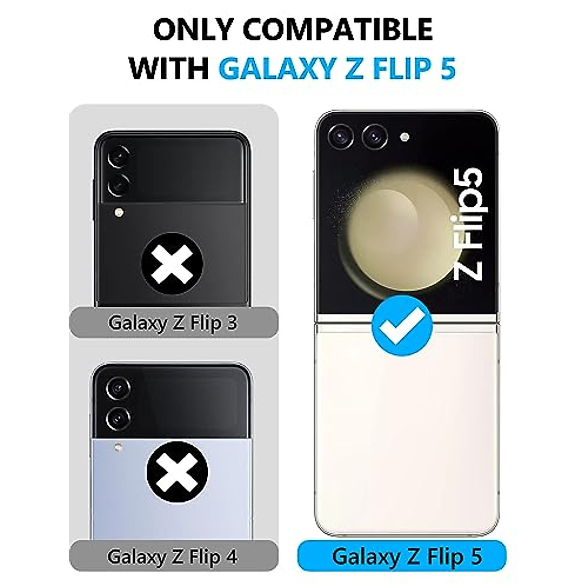 Vihibii for Samsung Galaxy Z Flip 5 Case with Hinge Protection & Back Screen Protector, Slim Fit Stylish Non-Slip Texture Shockproof Rugged Phone Cover Case for Samsung Galaxy Z Flip 5 5G 2023, Red