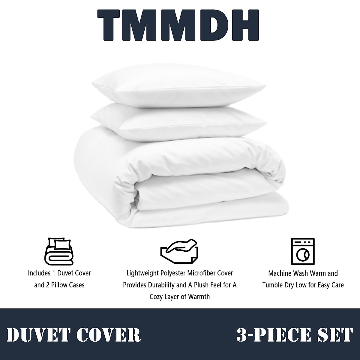 TMMDH Bedding Duvet Cover California King Size Set - Pink Roses Soft Comforter Cover Set with Zipper Closure, 3 Pieces, 1 Duvet Cover 104"x98" + 2 Pillowcases 20"x36"