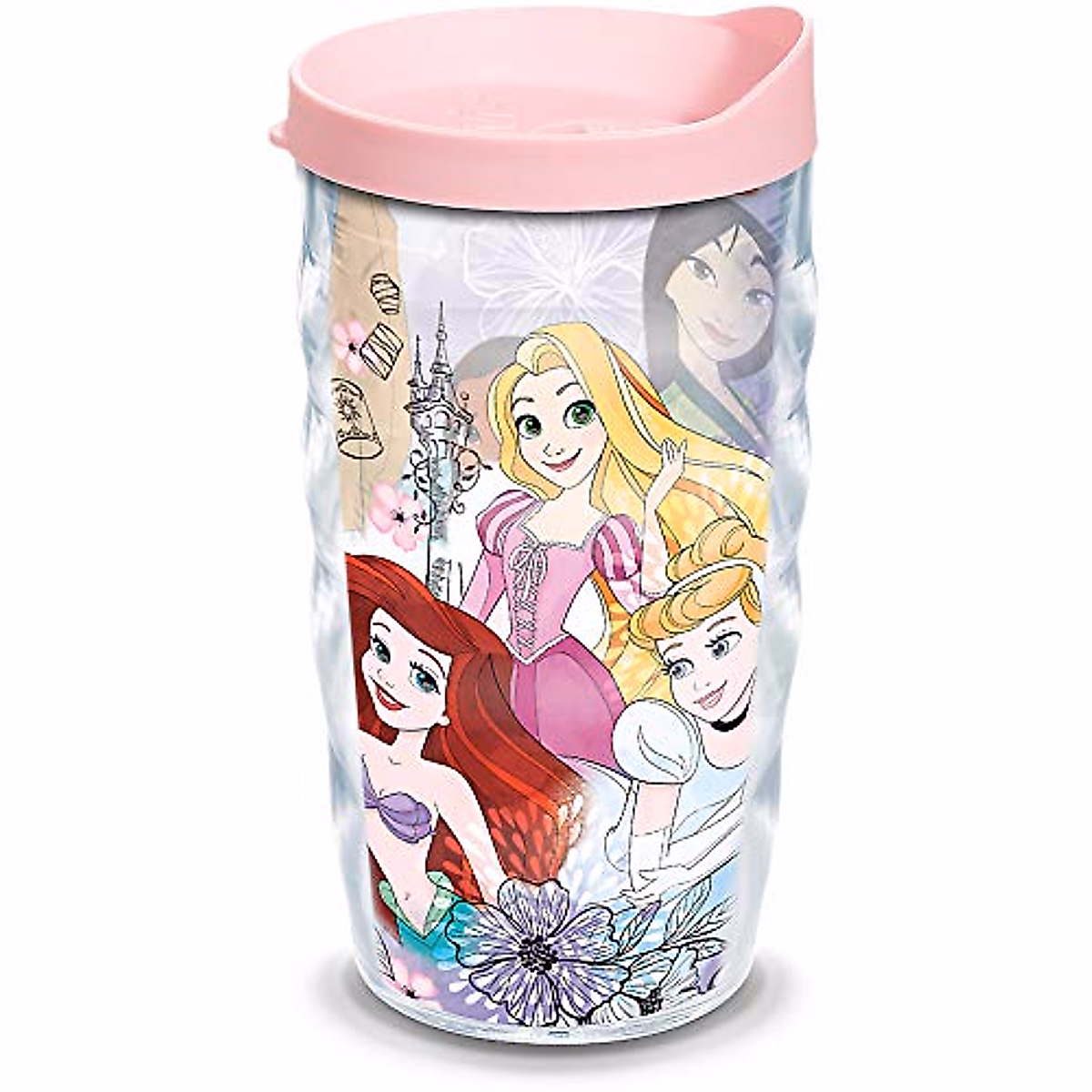 Tervis Disney - Princess Group Made in USA Double Walled Insulated Tumbler Cup Keeps Drinks Cold & Hot, 10oz Wavy, Classic