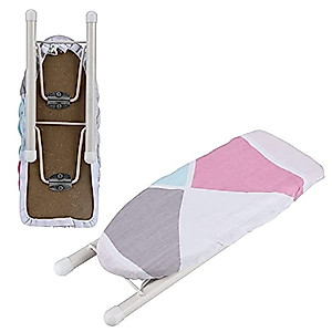 BORDSTRACT Tabletop Ironing Board, 10.2×4.3×3.5in Foldable Mini Ironing Board with Iron Rest Portable Folding Desktop Clothes Ironing Table for Home Travel Sleeve Cuffs Collars