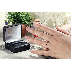 Dazzlingrock Collection Round Ruby & White Diamond Ladies Dainty Anniversary Stackable Band in 14K Yellow Gold, Size 9