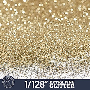 Extra Fine Glitter, 150g/5.29oz Resin Glitter Powder, Fine Glitter for Crafts, Bulk Metallic Craft Glitter for Resin, Nail, DIY Glitter Tumbler Painting Art Craft, LEOBRO Champagne Gold Glitter
