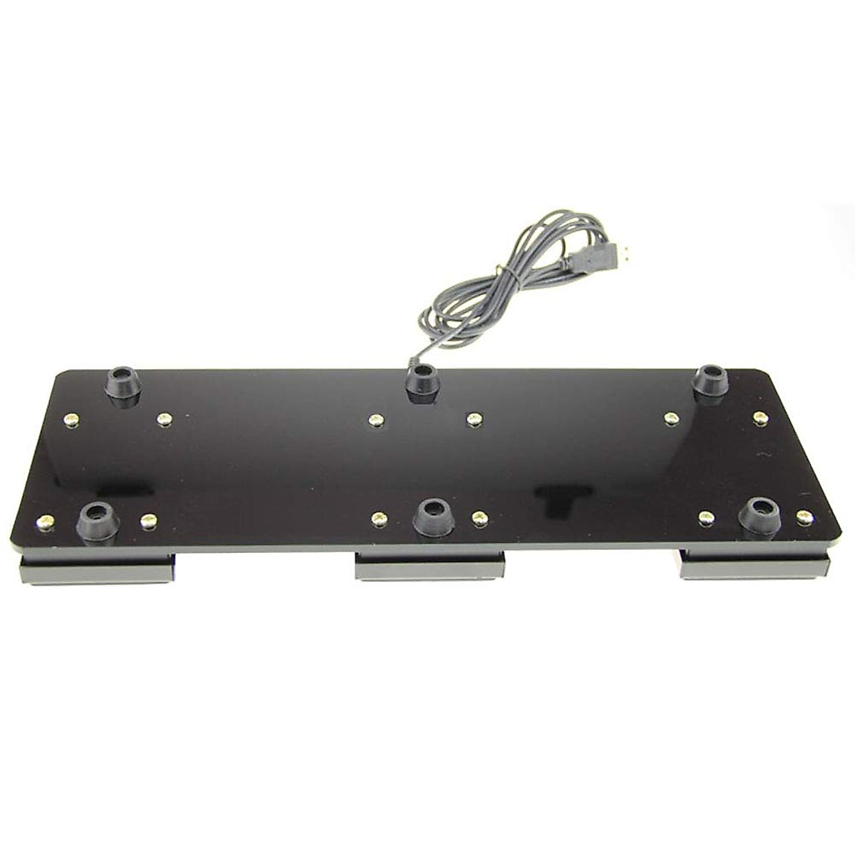 HFSECURITY Triple Foot Switch Pedal USB Gaming Keyboard Wired Non Slip Metal Momentary Electric Power Foot Switch