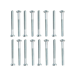 Yinpecly 20PCS M6x70mm Hex Socket Flat Head Screws Furniture Bolts Fastener Countersunk Connector Screws, Full Thread, Carbon Steel, Blue White Tone