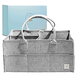 Cuddle Avenue Baby Diaper Caddy Organizer - Luxury Little Boy And Girl, Large Basket, Car Organizer, Gift For Shower Registry, BLUE