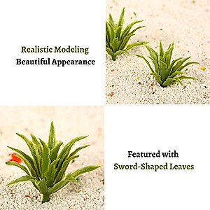 Yetaha 50pcs Green Shrubs Bush Model, Aritificial Plants, Railway Wargame Park Diorama Scenery HO 3.5cm, Architecture Model Railroad Scenery