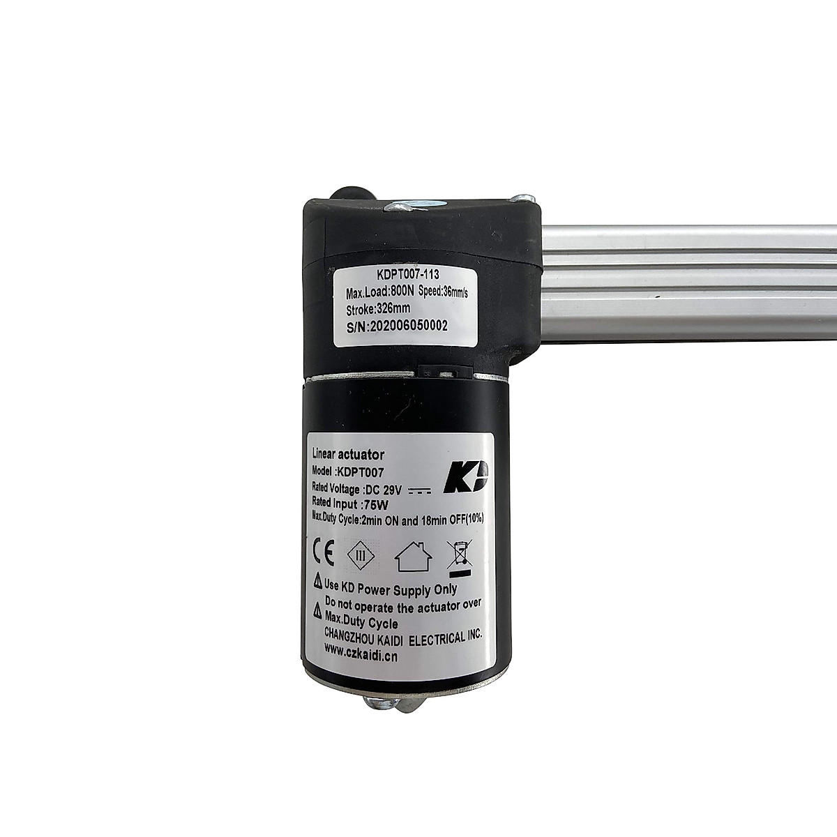 Kaidi Linear Actuator Model KDPT007-113 Power Recliner Lift Chairs Motor Replacement