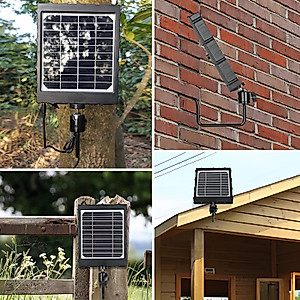 Solar panel, 3W portable solar panel kit, 8000mAh large capacity, 12V/9V/6V output 5V input, IP66 waterproof suitable for homes, solar lights, camping, trail camera, fishing