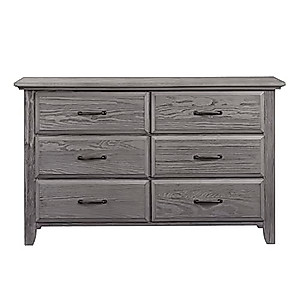 Soho Baby 44036530 Chandler Premium 6-Drawer Dresser, Wire Brush Graphite Gray Finish