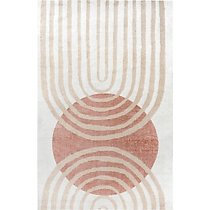 nuLOOM Shandra Abstract 3x5 Accent Rug for Living Room Bedroom Dining Room Entryway Kitchen, Blush/Ivory