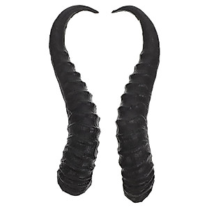Beaupretty Goth Accessories Sheep Costume Horns Artificial Horns Halloween Sheep Antlers DIY Horns Plastic Cosplay Party Supplies for Women Men Black Halloween Headband Womens Headbands