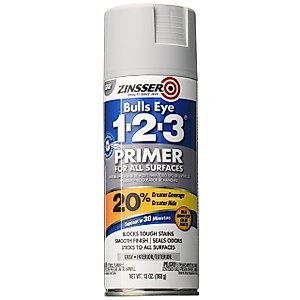 Zinsser 290971 Bulls Eye 1-2-3 All Surface Spray Primer, 13 oz, Gray