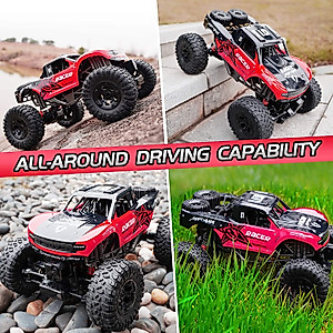 Remote Control Car, 1/12 RC Car Monster Truck 2.4GHz All Terrain Waterproof Racing Car Off-Road RC Crawler Toy Gift for Kids Adults
