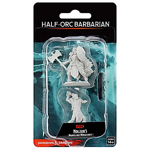 D&D Nolzur's Marvelous Miniatures - Female Half-Orc Barbarian | WizKids Unpainted Dungeons & Dragons Minis