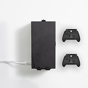 VIVO Steel Wall Mount Bracket Designed for Xbox Series X Gaming Console, Horizontal and Vertical Display, Open Design, Black, Mount-XSXU1