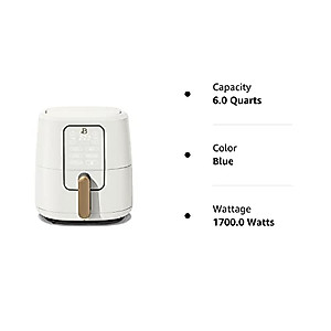 6 Quart Touchscreen Air Fryer, White Icing by Drew Barrymore 15.11 x 12.10 x 13.07