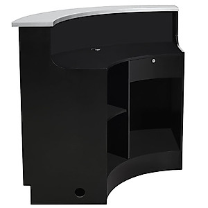 LED Illuminated Curved Reception Desk Reception Area Counter Janus Round