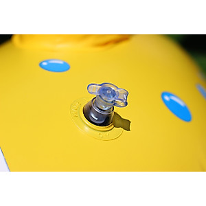 Inflatable Baby Swimming Pool Floats with Removable Sun Protection Canopy, Toddler Floaties with Seat and Handle, No Flip Over Baby Boat Swim Floats for Age of 6-36 months, with Hand Pump, Storage Bag