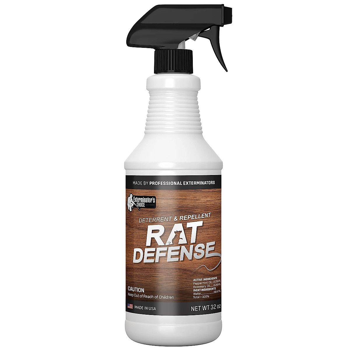 Exterminators Choice Rat Defense Spray | 32 Ounce and 8 Large Glue Traps | Natural, Non-Toxic Rat Repellent | Quick, Easy Pest Control | Safe Around Kids & Pets