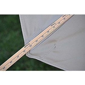 BELLRINO DECOR 7.5 ft 6 Ribs Replacement STRONG & THICK Patio Umbrella Canopy Cover (Canopy Only) - SAND