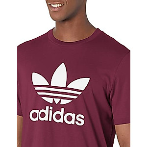 adidas Originals Men's Adicolor Trefoil Tee, Victory Crimson/White, X-Small