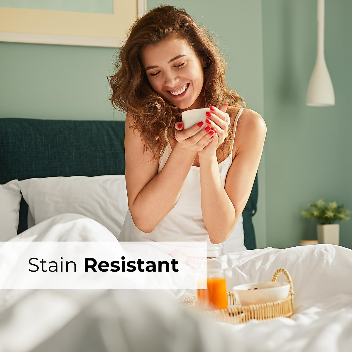 Extra Deep Full Fitted Sheet - Hotel Luxury Single Fitted Sheet Only - Easily Fits 18 inch to 24 inch Mattress - Ultra Soft, Wrinkle Free w/Extra Deep Pockets - Easy-Care, Breathable & Comfy - White