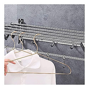 XMCX Extendable Folding Drying Rack Wall Mounted Laundry Dryer Clothes Airer Bath Towel Rack Huge Capacity Bathroom Bar Space Saver Away Racks Easy Storage (Size : 90cm/35.4in)