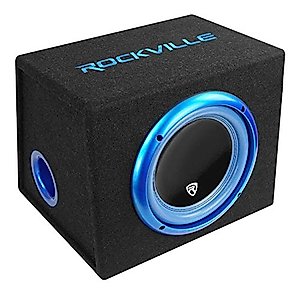 Rockville RVB10.1A 10 Inch 500W Active Powered Car Subwoofer+Sub Enclosure Box