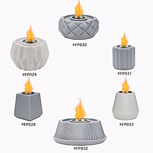 Onlyfire Smokeless Tabletop Fire Pit, Mini Portable Concrete Ethanol Fireplace, Small Table Fire Bowl for Indoor and Outdoor Use, Bio Ethanol Fuel