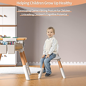 Kids Table and Chair Set, Kids Table and 2Chair Set, Kids Study Table and Chairs Set, Adjustable Height, Built-in Storage, Modern Design for Kids Arts & Crafts, Homework & Play