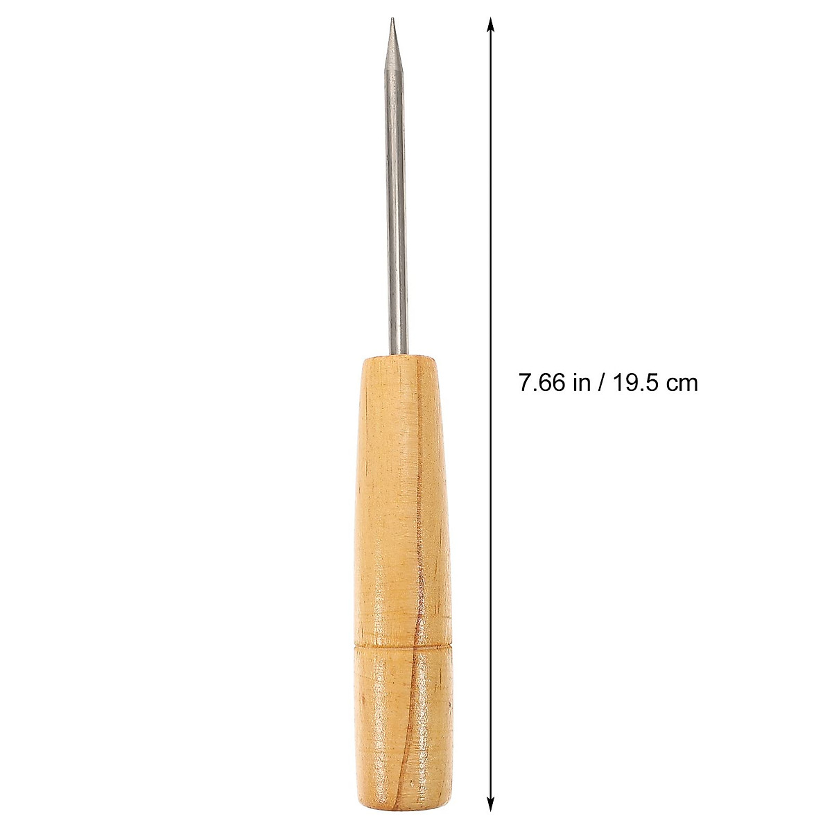 Hemoton 2pcs Stainless Steel Wooden Handle Picks for Kitchen Bars Bartender Picnics Camping Tea Accessories Ice Cube Breaking Prying Cake Brick Tea Cone