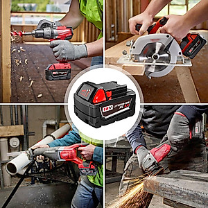 S SKSTYLE 5.0Ah Battery for Milwaukee M18 48-11-1850 2 Pack Lithium-Ion 18V Battery 48-11-1852