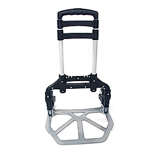 Hand Cart Portable Heavy Duty Trolley Workstation with Durable Wheels by PrimeKits for Multi Purpose Loading Moving Office Use (Folding Luggage Cart)