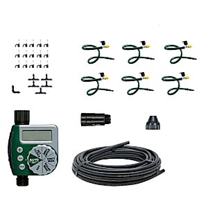 Orbit 56318 Hanging Basket Flex-Mist Watering Kit with Hose-End Timer