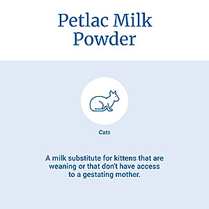 PetAg Petlac Milk Powder for Kittens - Kitten Formula Milk Replacer with Vitamins, Minerals, and Amino Acid - 10.5 oz
