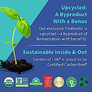 Garden of Life Dr Formulated Once Daily 3-in-1 Complete Prebiotics, Postbiotics & Probiotics for Women and Men - PRE + PRO + POSTBIOTIC Supplement for Gas & Bloating - 50 Billion CFU, 30 Day Supply